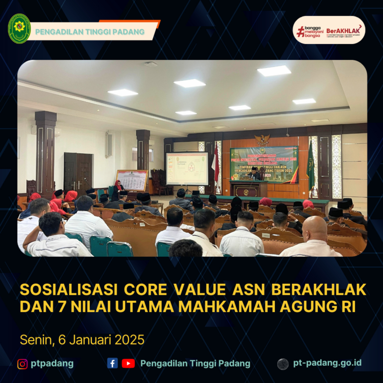 SOSIALISASI CORE VALUE ASN BERAKHLAK DAN 7 NILAI UTAMA MAHKAMAH AGUNG ...